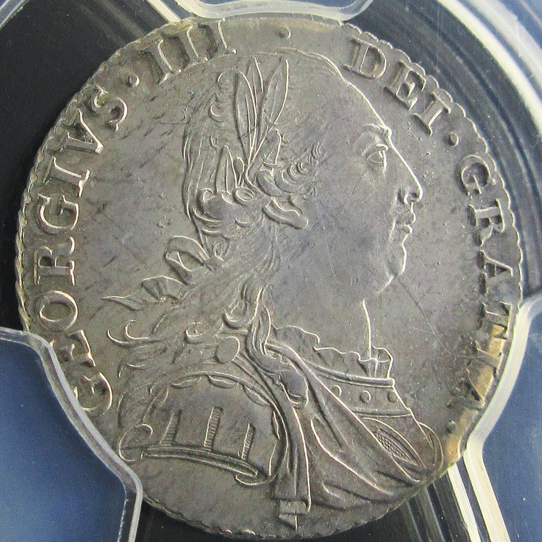 1787 イギリス シリング銀貨 ジョージ3世 PCGS アンティーク 