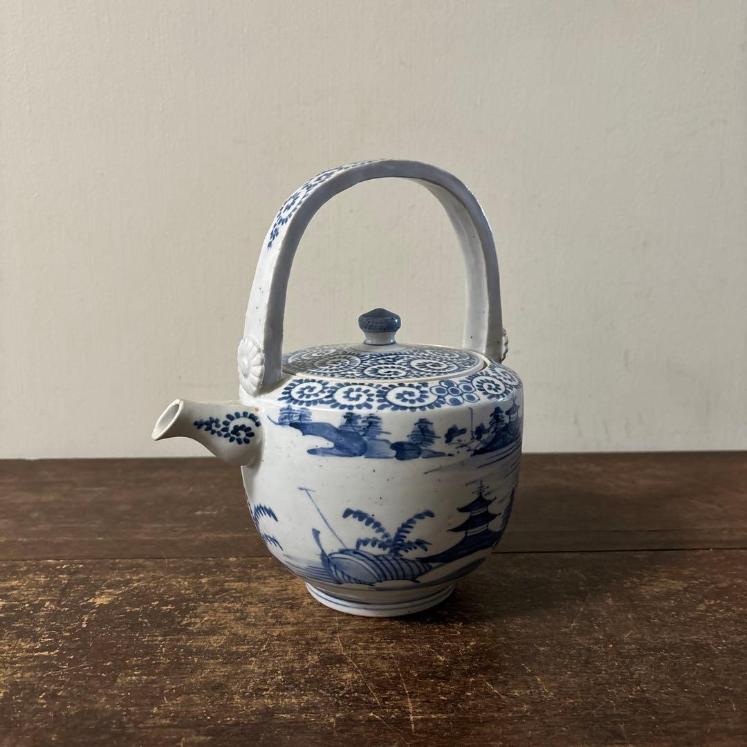 古伊万里染付銚子　酒器　伊万里　有田　波佐見　砥部焼　瀬戸　古民芸　白磁　李朝