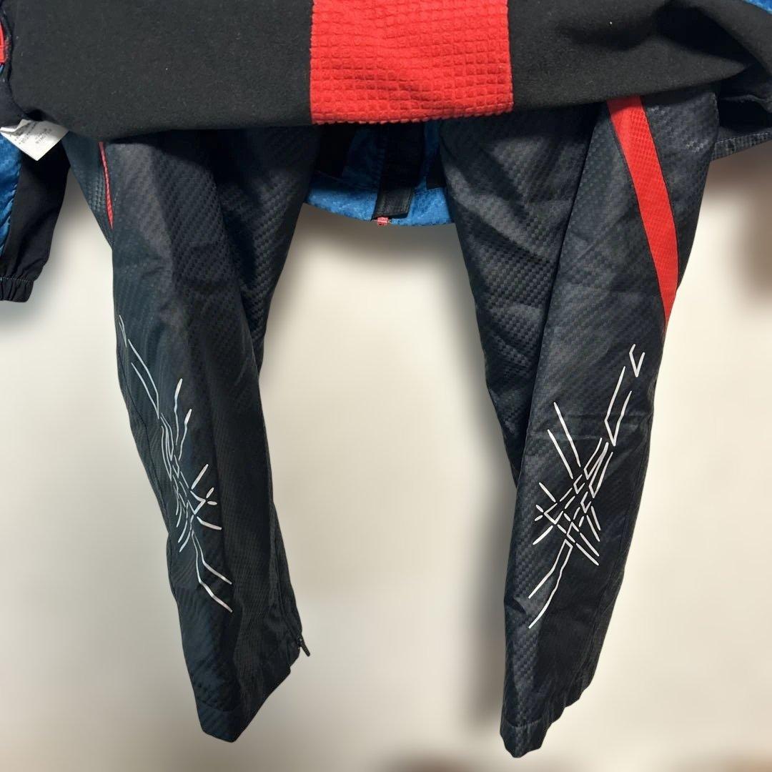 asics ウインドブレーカー セットアップ（上下）XL（O）青×黒 高機能保温