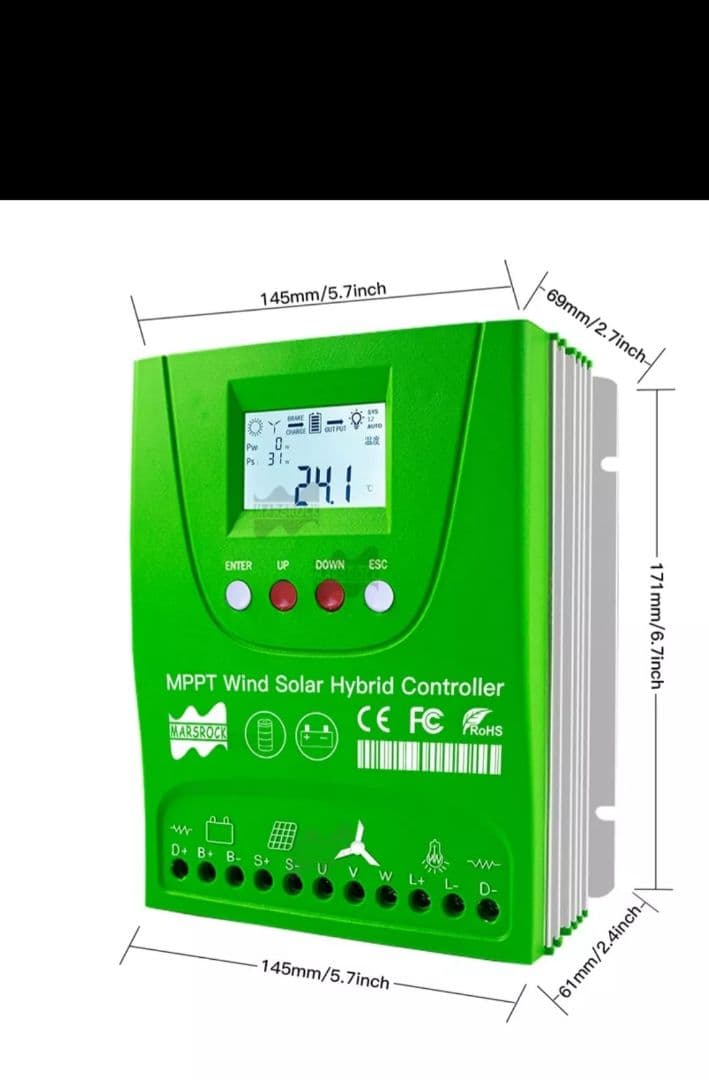 風力ハイブリッドコントローラ 800w ソーラー800wブレーキ装置