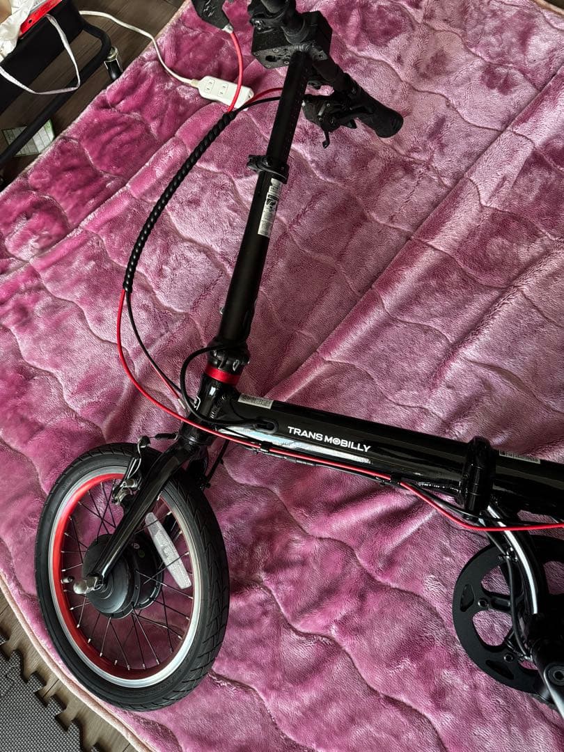 お得な付属品全て込み！超軽量Trans Mobilly 折りたたみ電動自転車