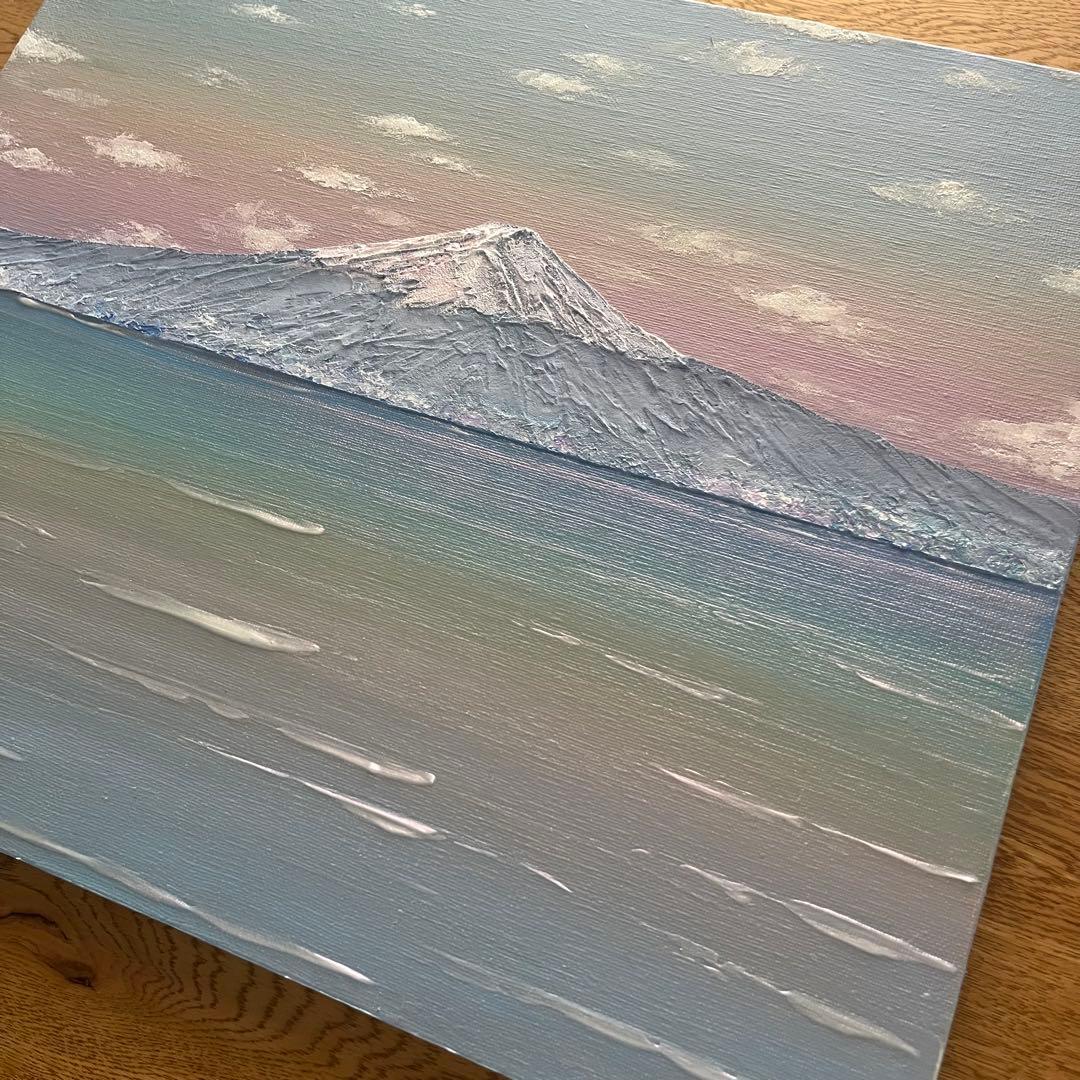 富士山　富士山の絵画 mt.fuji 風景画 ホログラム パール アート 絵
