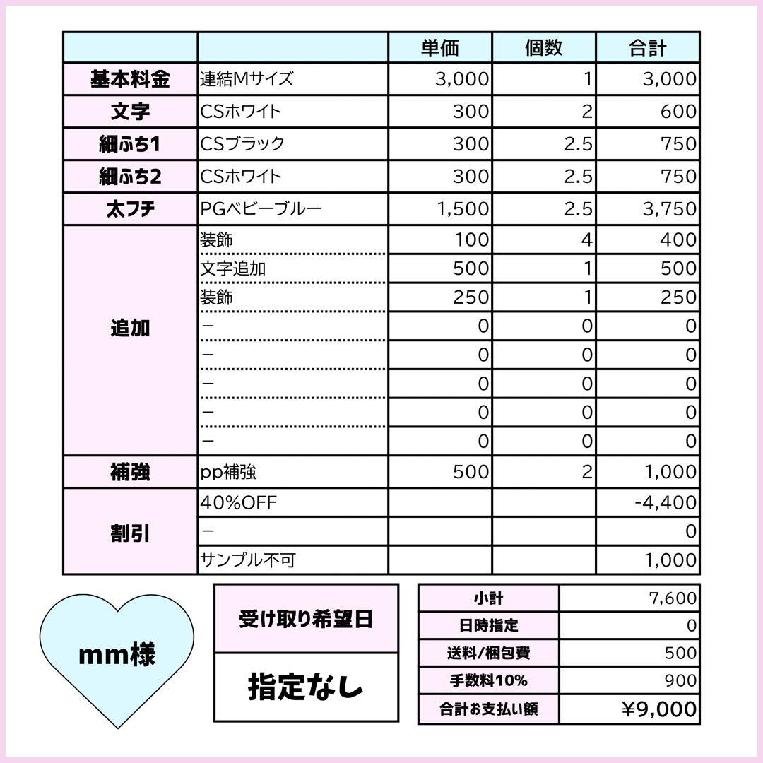 mmページ♡ネームボード うちわ文字 連結文字パネル オーダー