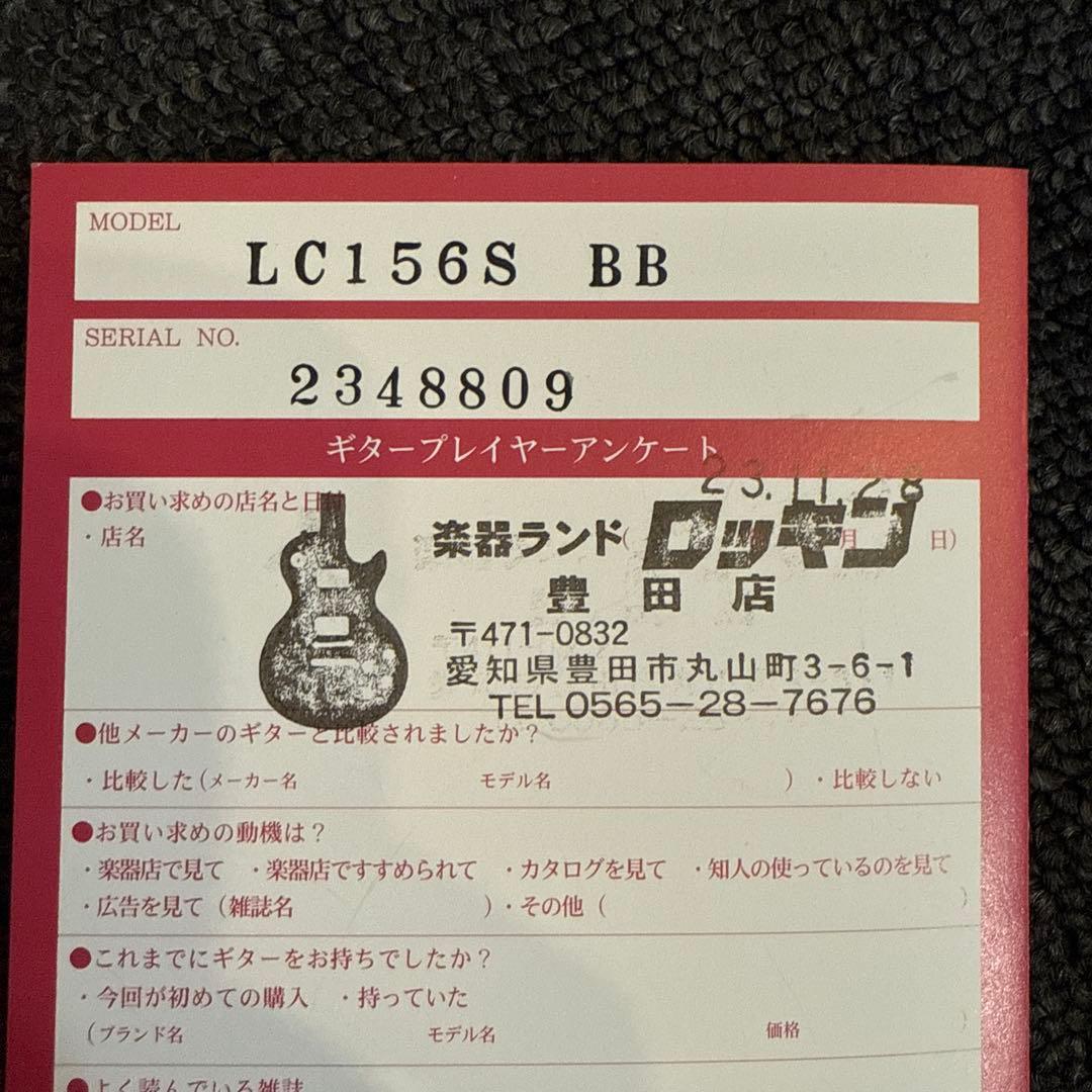 ギター Tokai LC156S BB