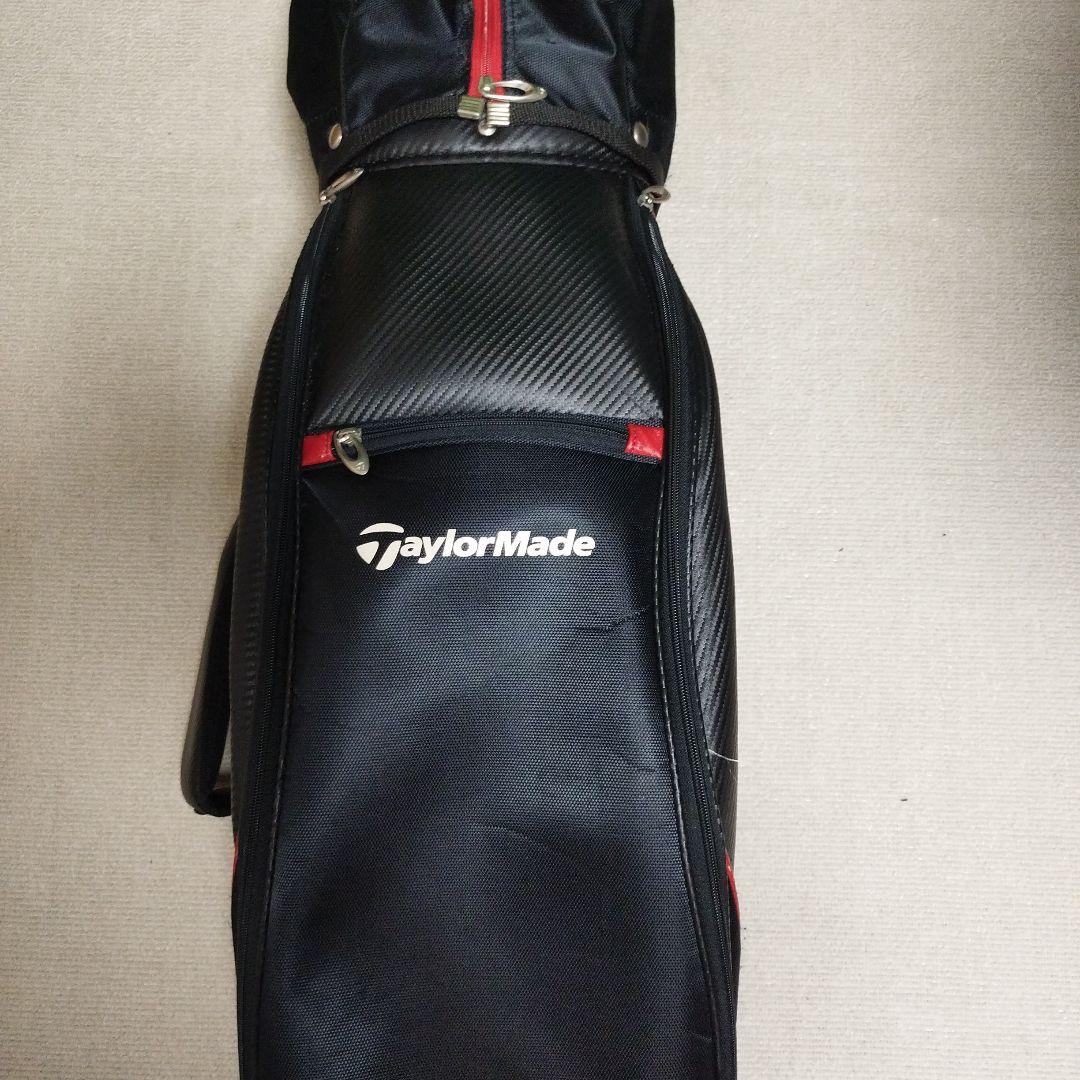 TaylorMade キャディバッグ 黒/赤 フードカバー付き