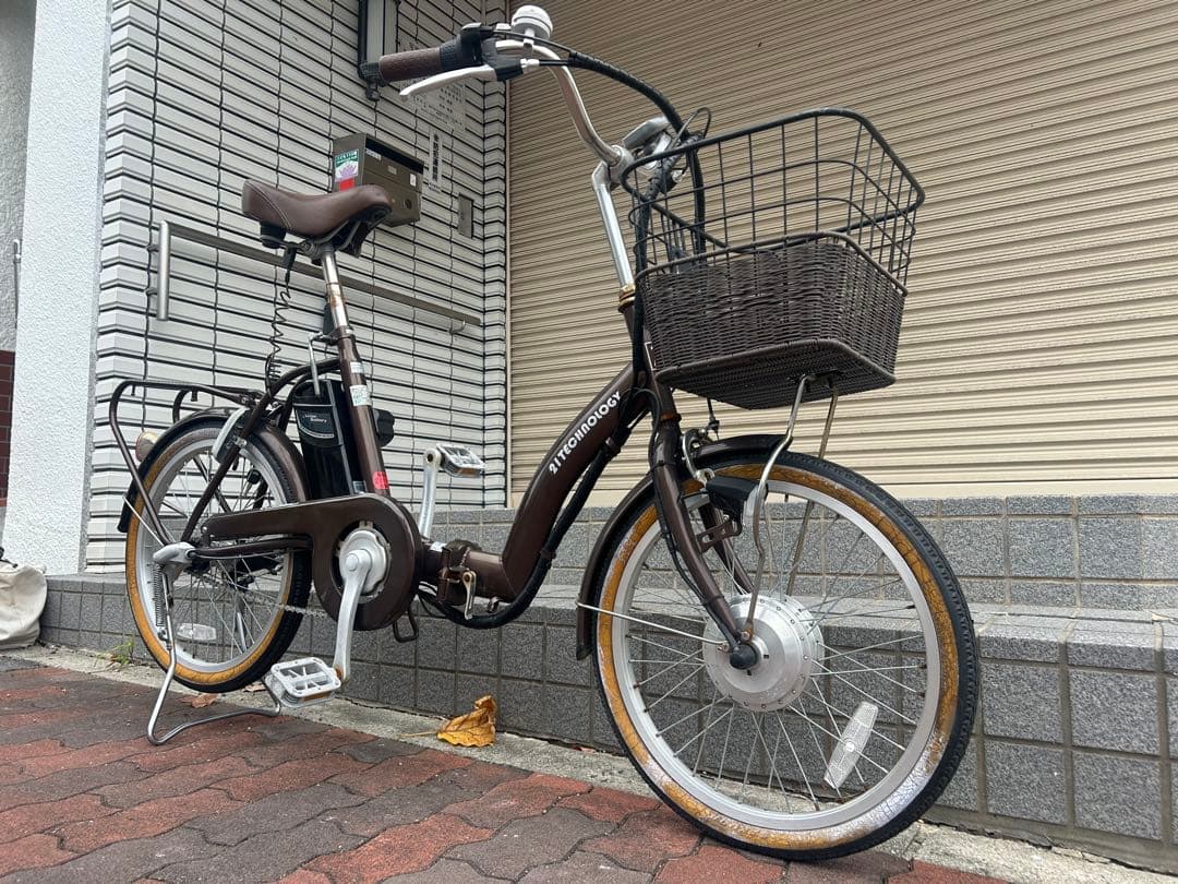 兵庫県神戸市より！21technology レトロ感漂う電動アシスト自転車実働。