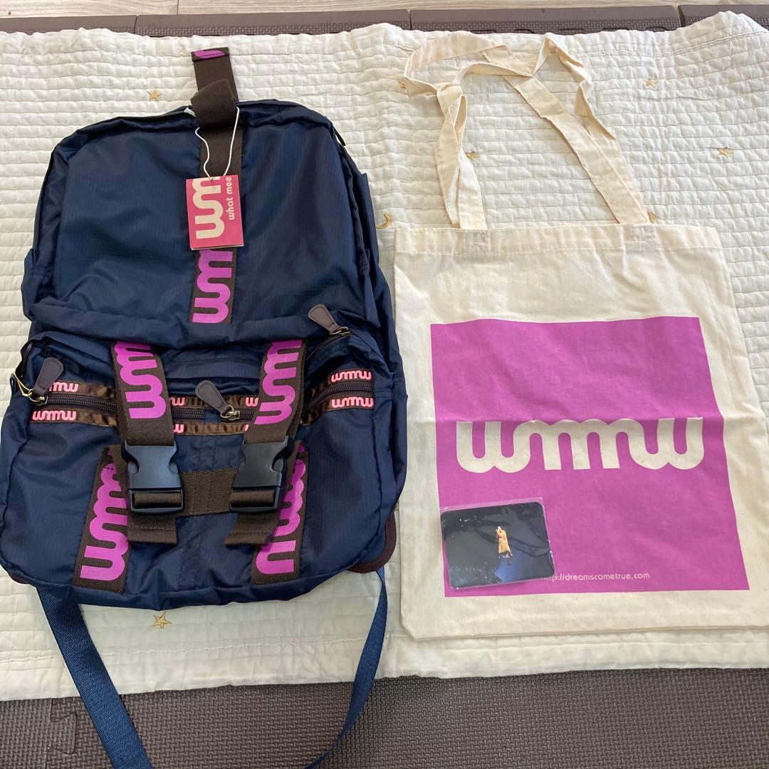 wmmw backpack【navy×pink logo】　 e-bag&ドリカ