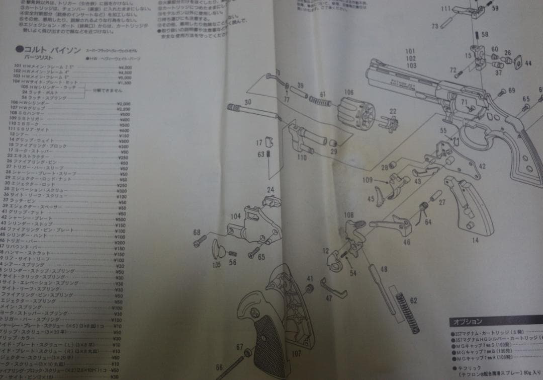 タイトー製ＨＷ樹脂モデルガン コルトパイソンPPCカスタム４インチ　SPG合法品