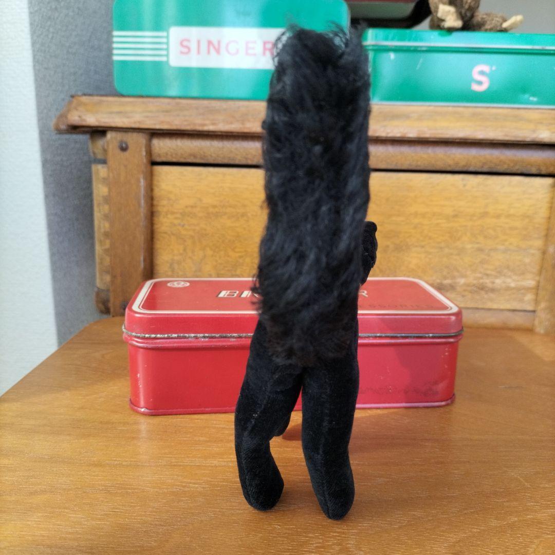 ビンテージ　シュタイフ　トム　キャット　黒猫　別珍製　高さ１０cm　②