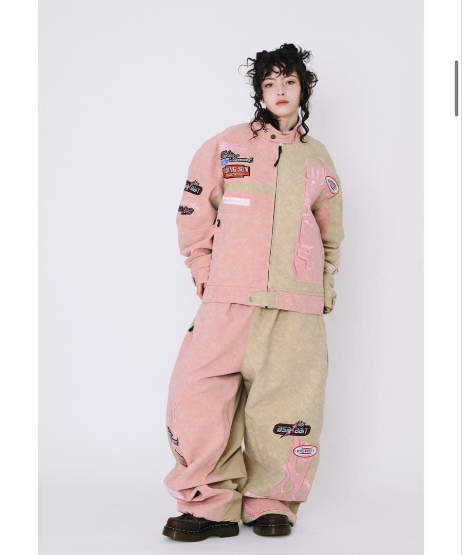 スノーボード Bsrabbit Pink Flame 98 Racing Jacket