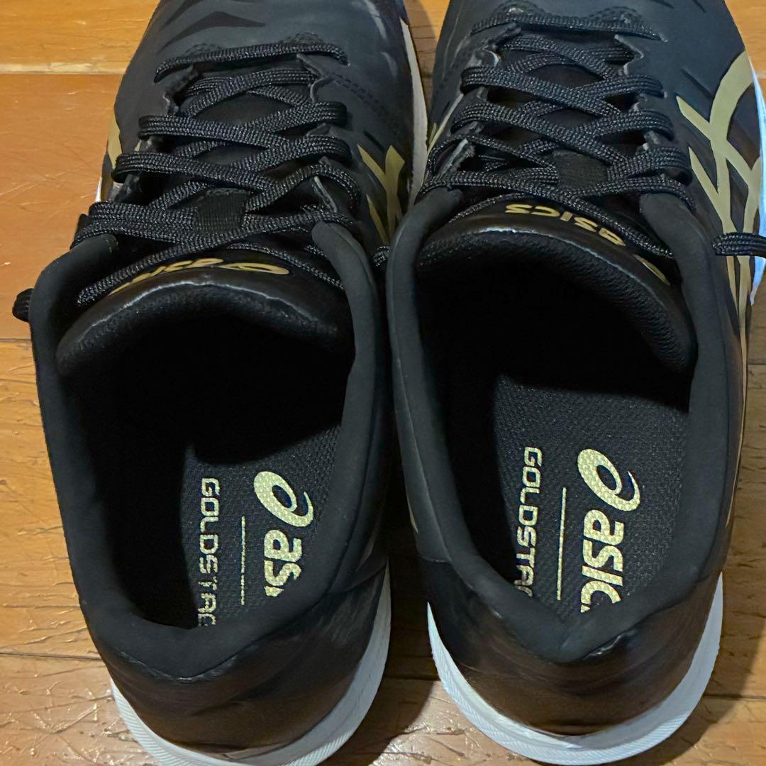 asics ゴールドステージファング27.0cm ブラック/ゴールド