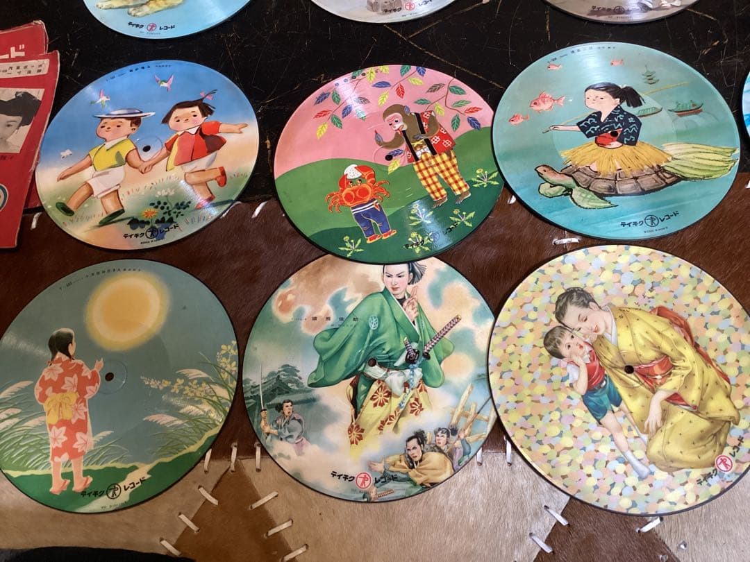 レトロ　ピクチャーレコード　１９枚　SPレコード　童謡　漫画