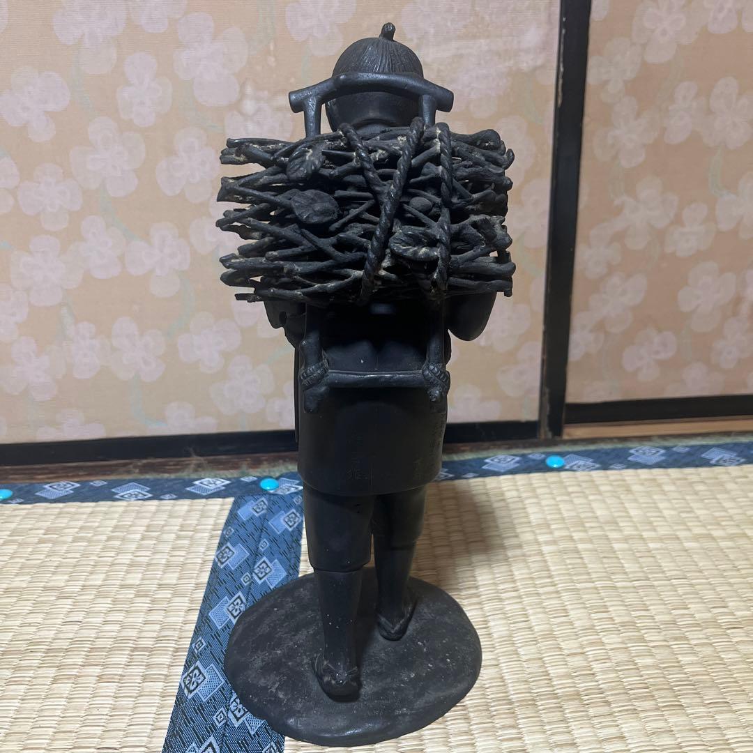 金属製 彫刻 にのみやきんじろう像　約20cm