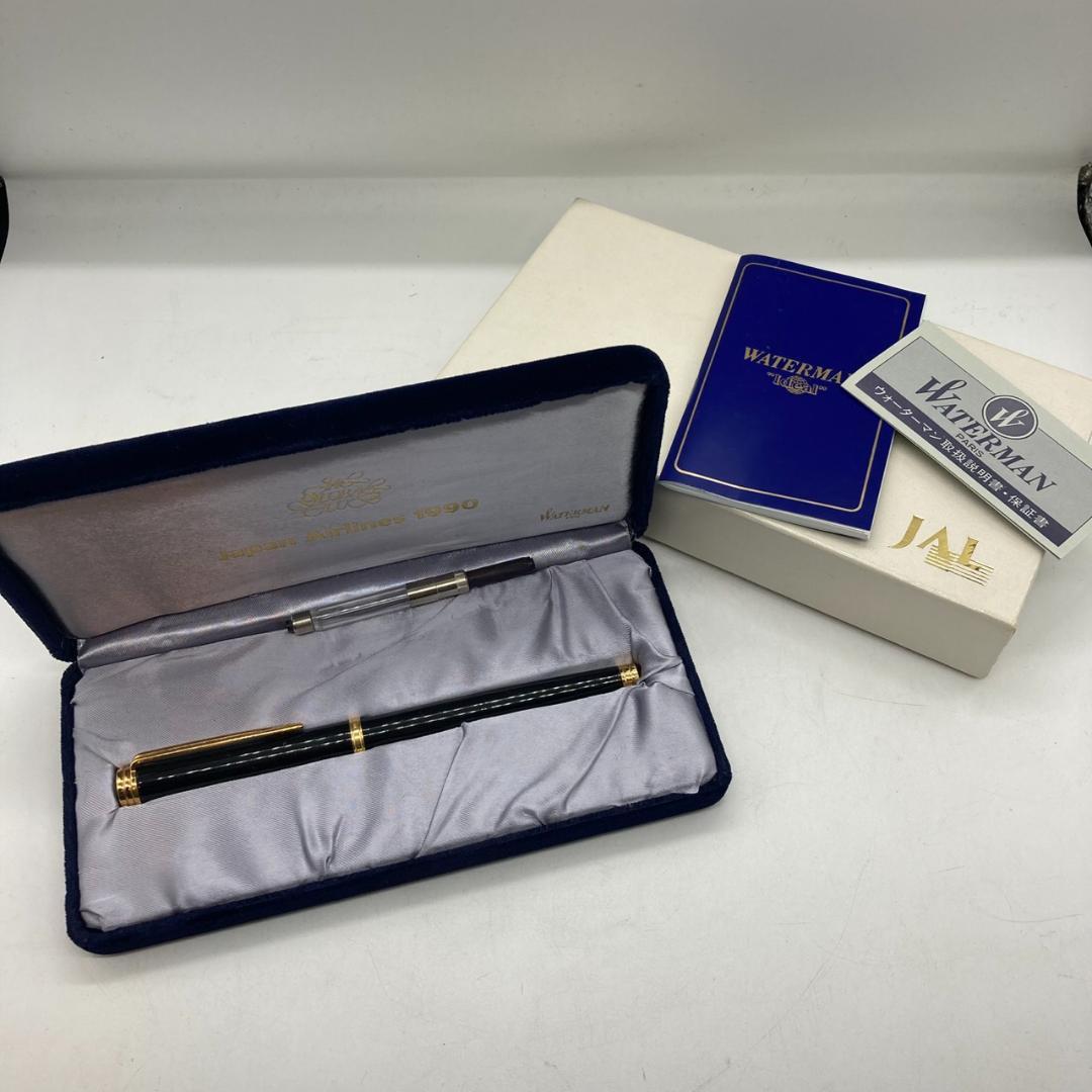 ▼WATERMAN 万年筆　JAL 1990　ペン先18K