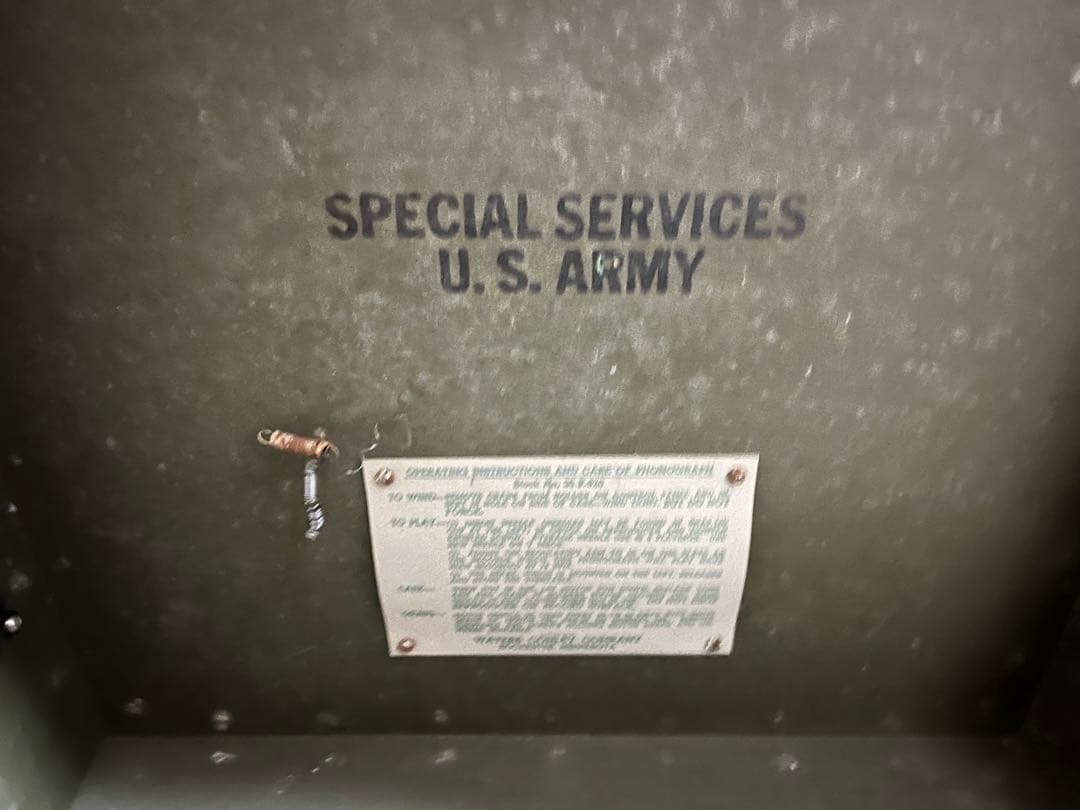 米軍 蓄音機 US ARMY SPECIAL SERVICE 店舗オブジェ