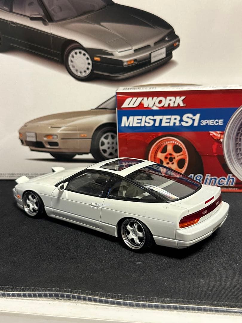 アオシマ　1/24 180sx 組み立て塗装済み　完成品