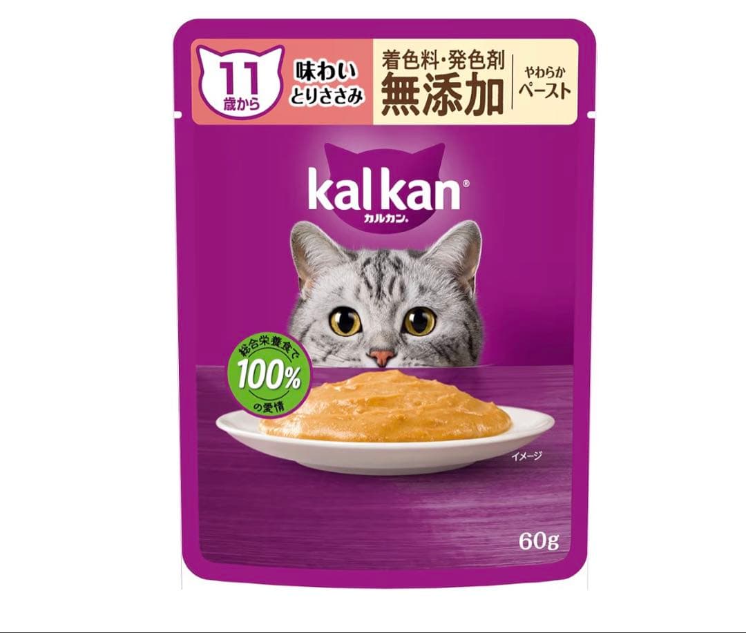 カルカン　無添加　やわらかペースト　 60g×108袋　78円／袋