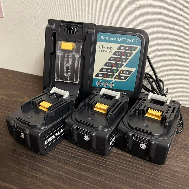 【24時間以内発送】商品マキタ14.4v6.0ah  互換バッテリー3個＋充電器