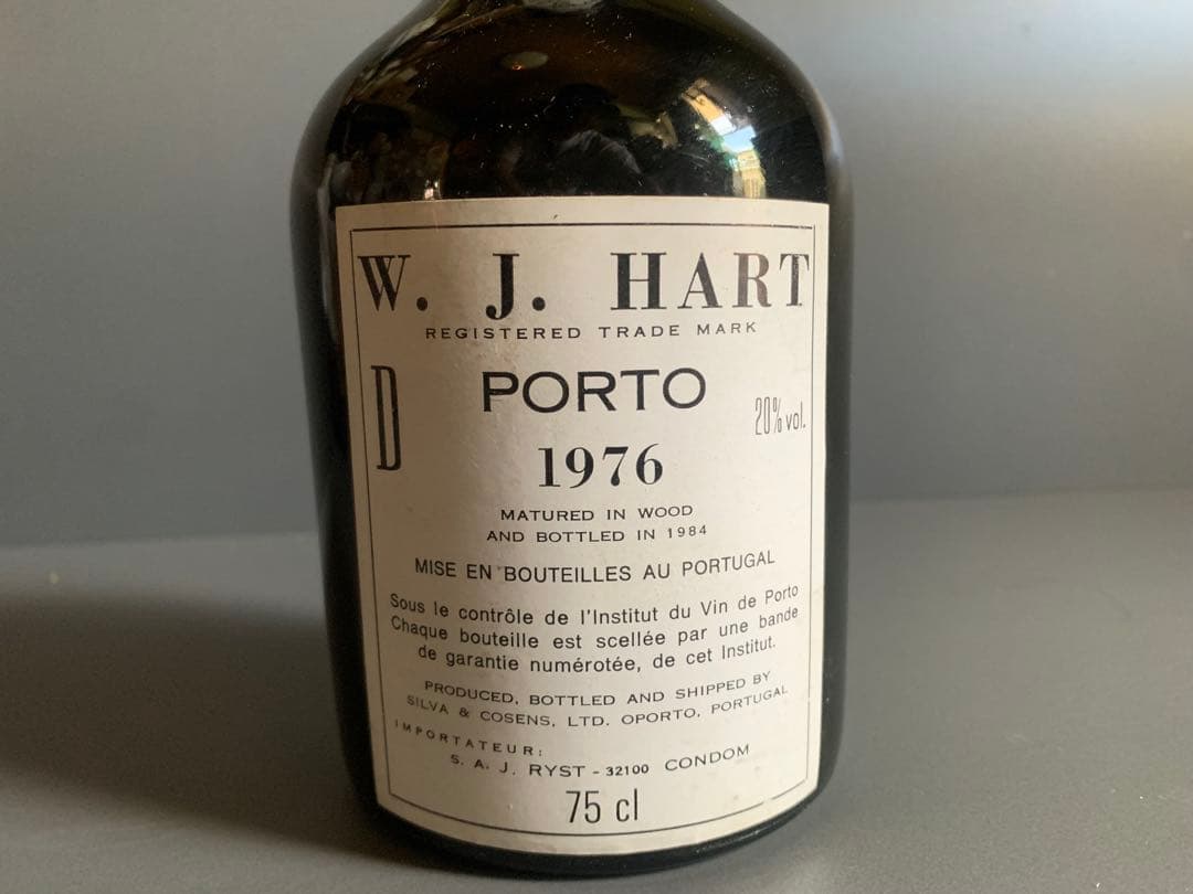 レア! W.J.HART PORT WINE 1976 ビンテージ ポートワイン