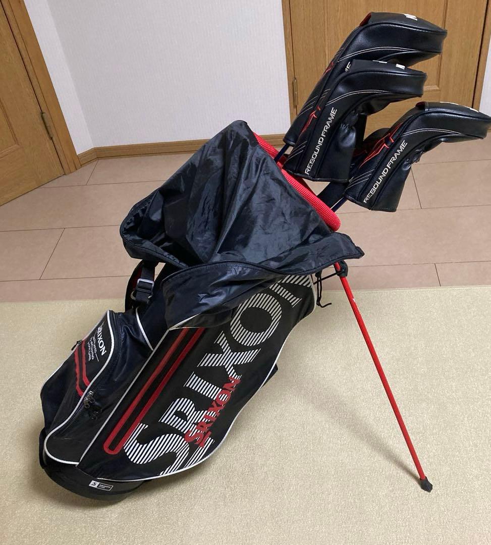 SRIXON スタンド付き軽量キャディバッグ 黒/赤