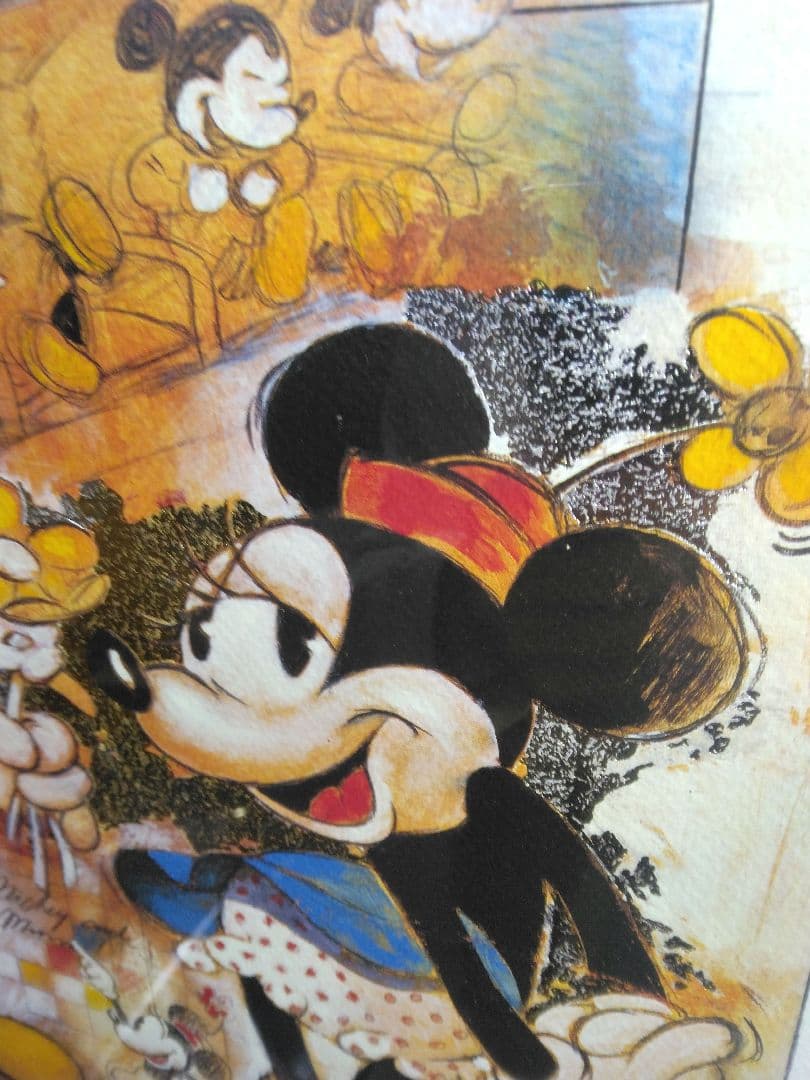 ディズニー　正規品　オランダ製　特殊加工　ポスター　ミッキー　ミニー　９０年代