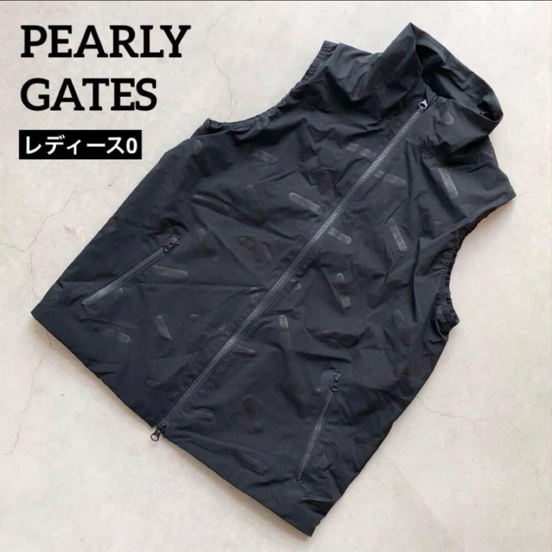 【美品】PEARLY GATES パーリーゲイツ エアーベスト総柄 レディース0