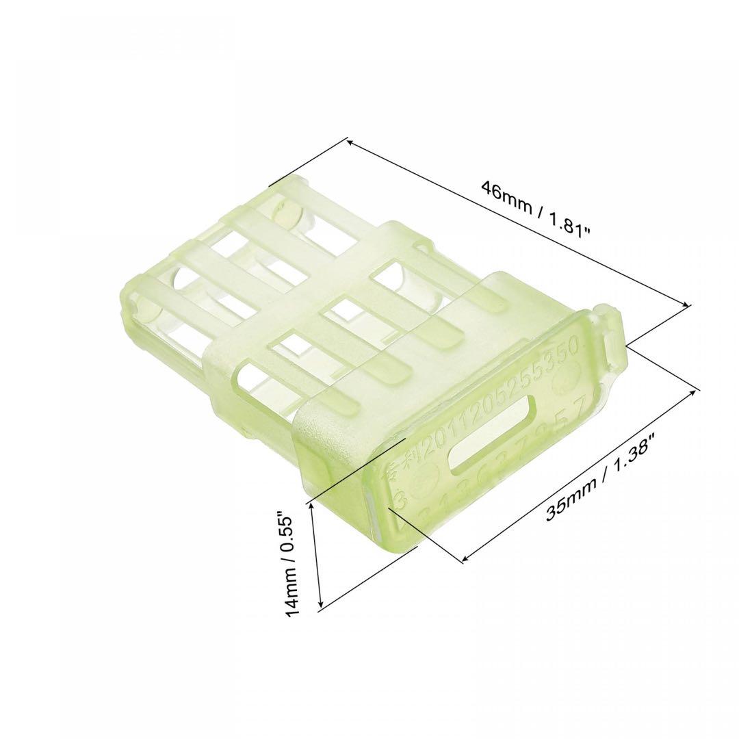 uxcell クイーンビーケージ プラスチック 蜂保護ケージ グリーン 12個