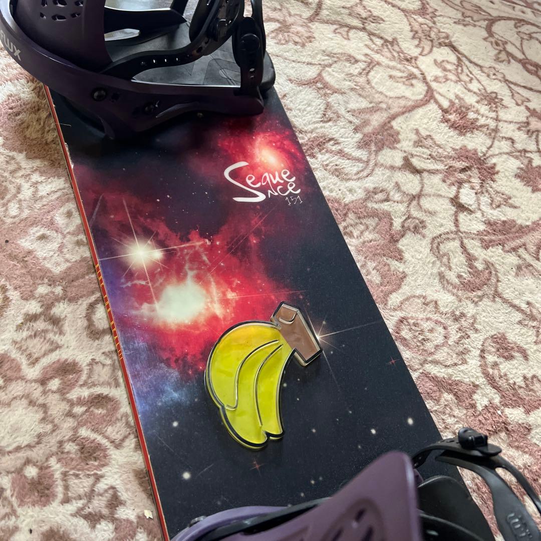 美品 SALOMON 151cm FLUX バイン付 スノーボードセット
