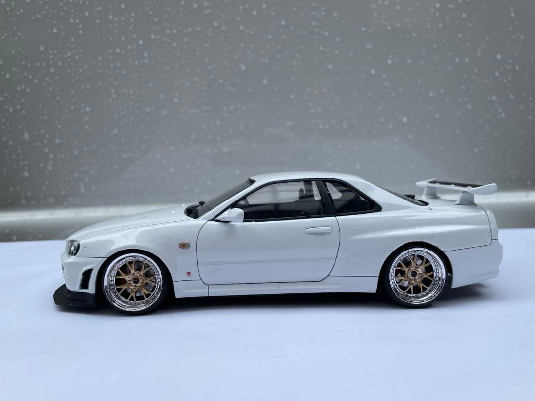 1/24 スカイラインR34GT-Rちょい改造の完成品