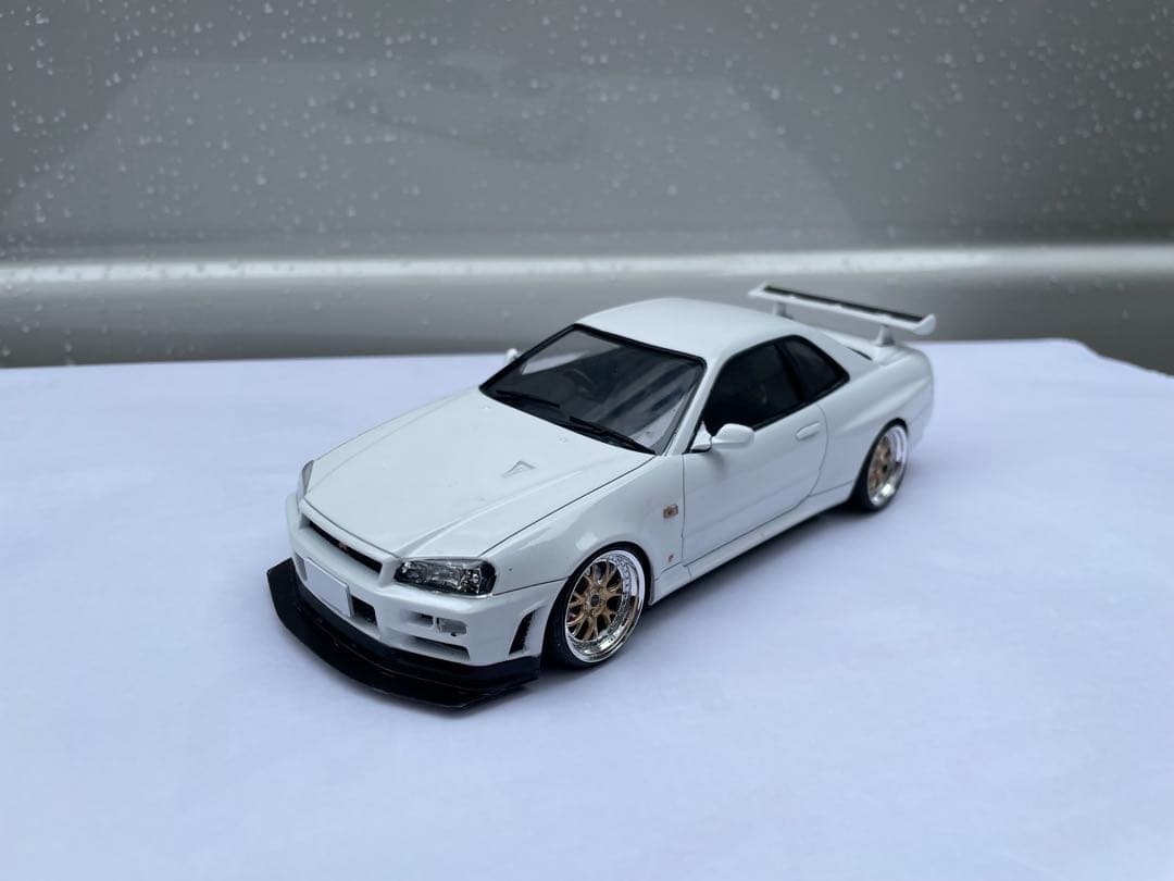 1/24 スカイラインR34GT-Rちょい改造の完成品