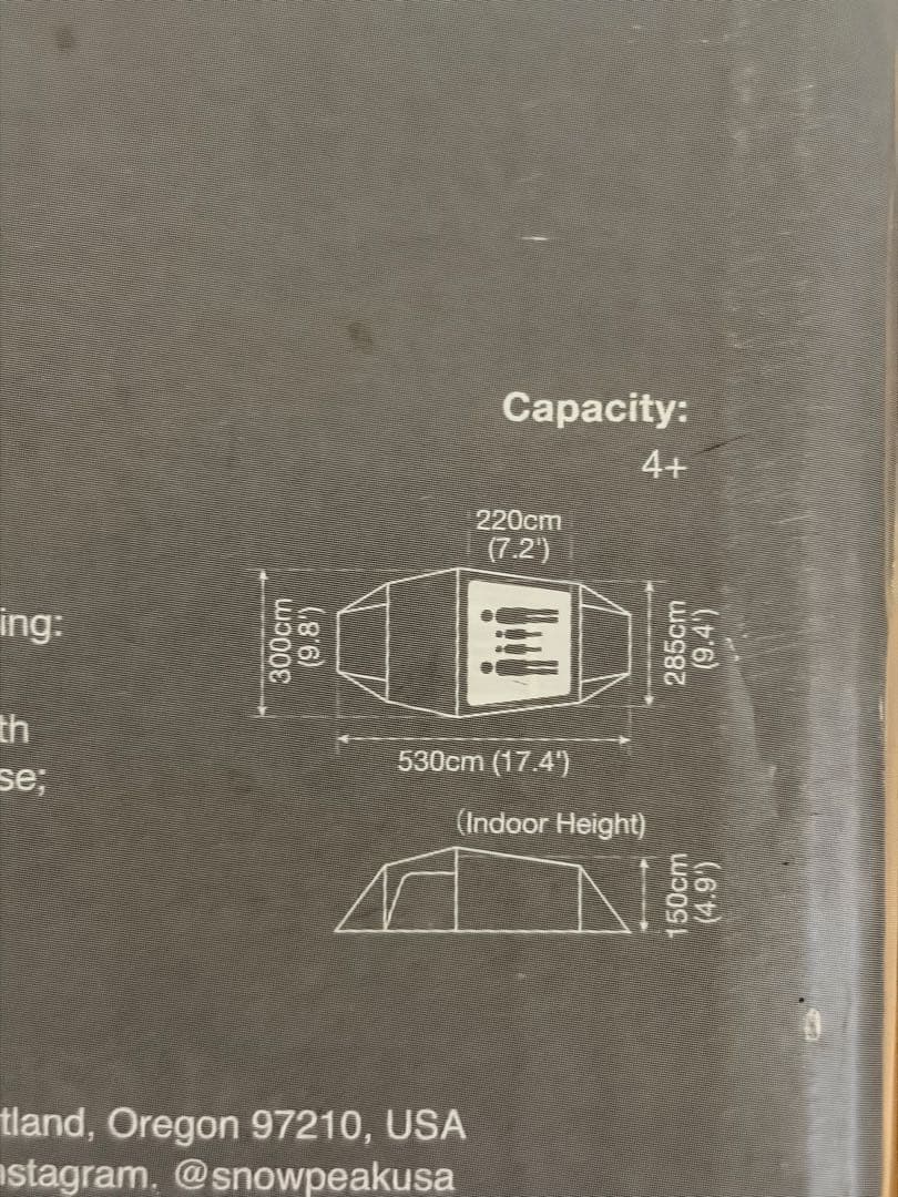 新品未使用　スノーピーク　ヴォールトアイボリー　　Vault Ivory