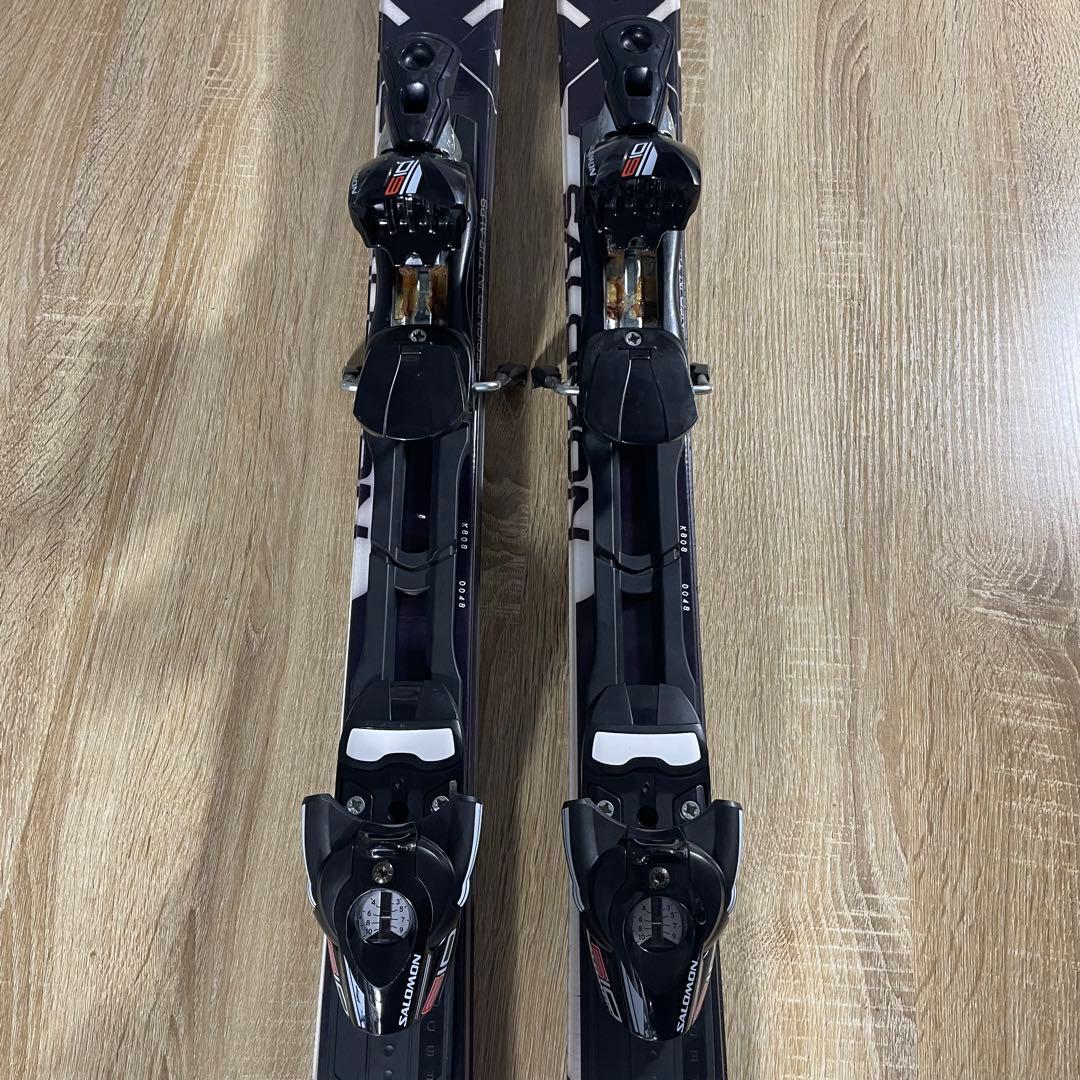 SALOMON162cm ROSSIGNOL26.5cmストック付きスキーセット