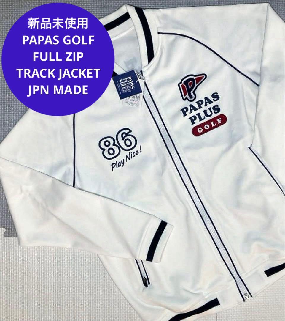 PAPAS PLUS GOLF ジップアップトラックジャケット（ホワイト／M）