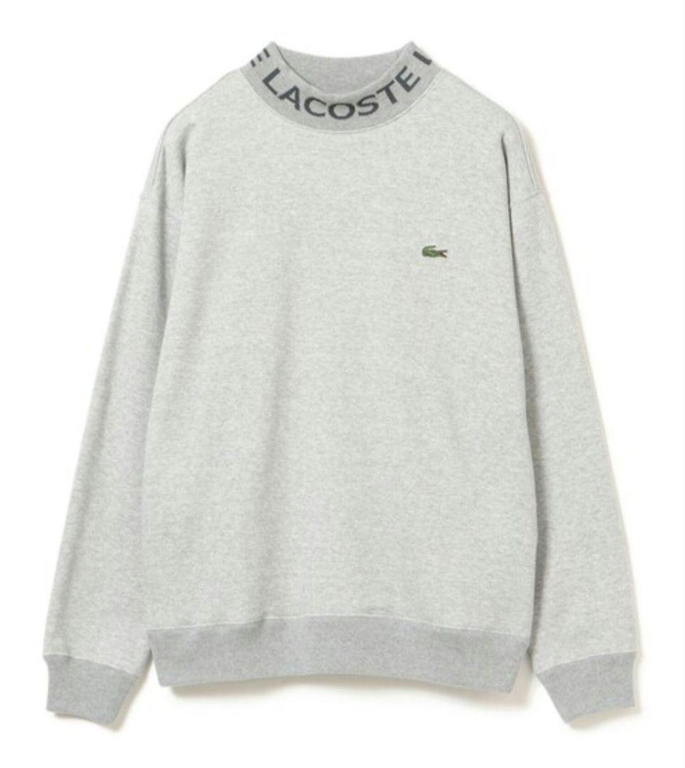 BEAMSGOLF×LACOSTE モックネックスウェットシャツ　ゴルフ　グレー