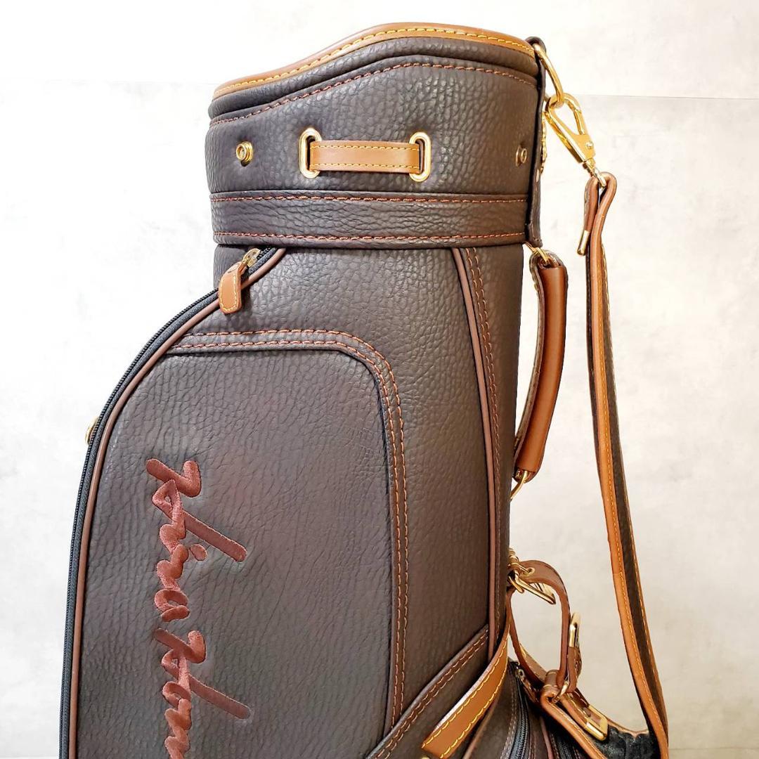 美品 HONMA ホンマ 本間 クラシック レザー キャディバッグ ゴルフバッグ
