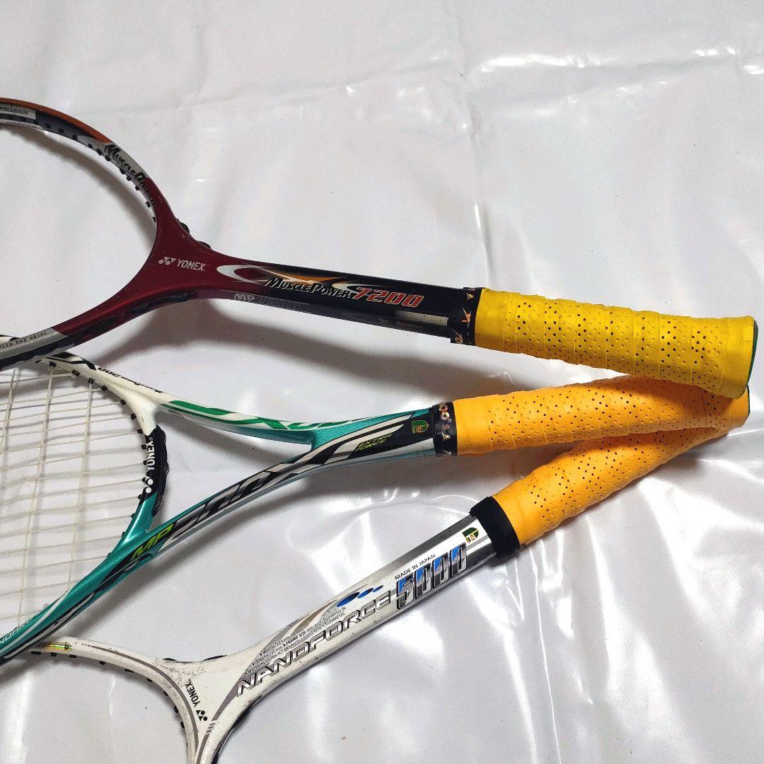 [3本セット]　YONEX 軟式テニスラケット　マッスルパワー,ナノフォース