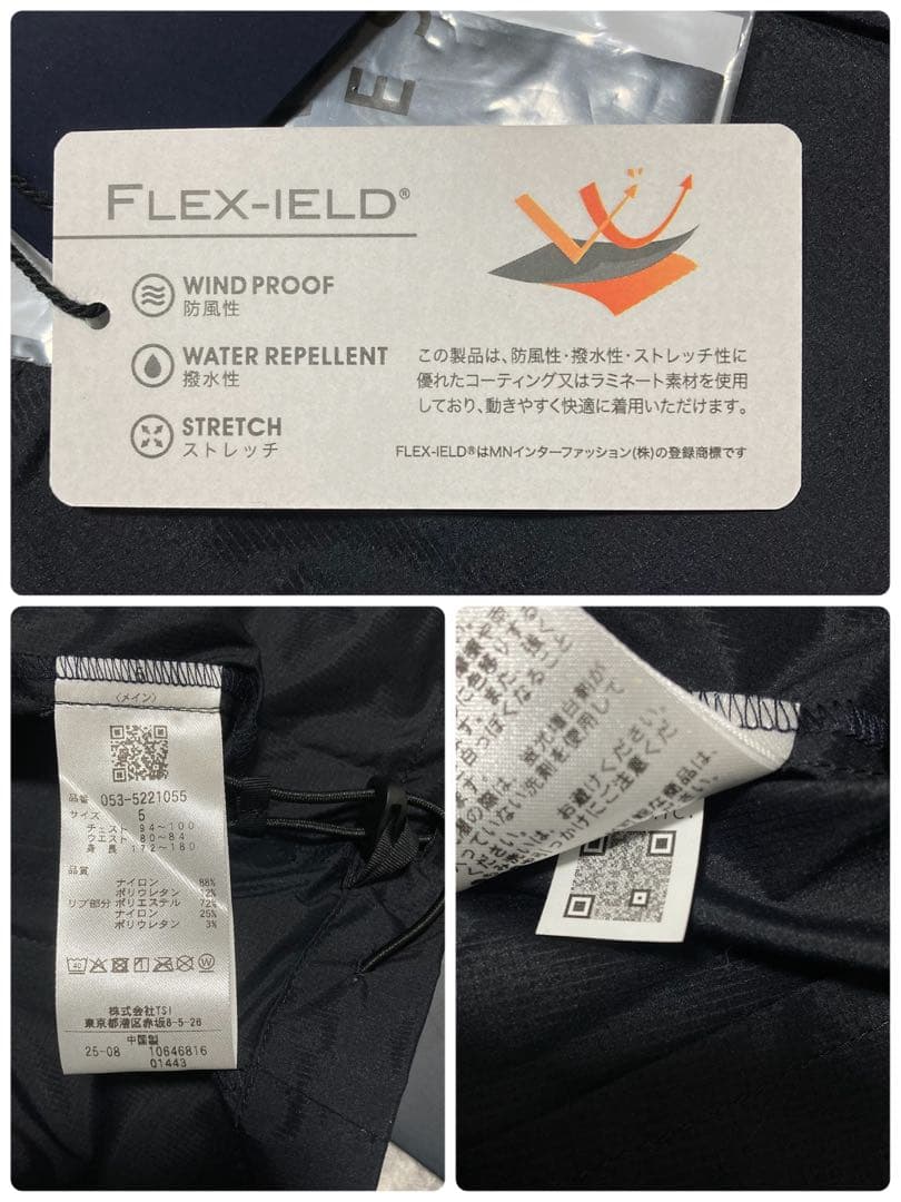 新品 パーリーゲイツ FLEX-IEDストレッチスニードジャック(5)L/紺