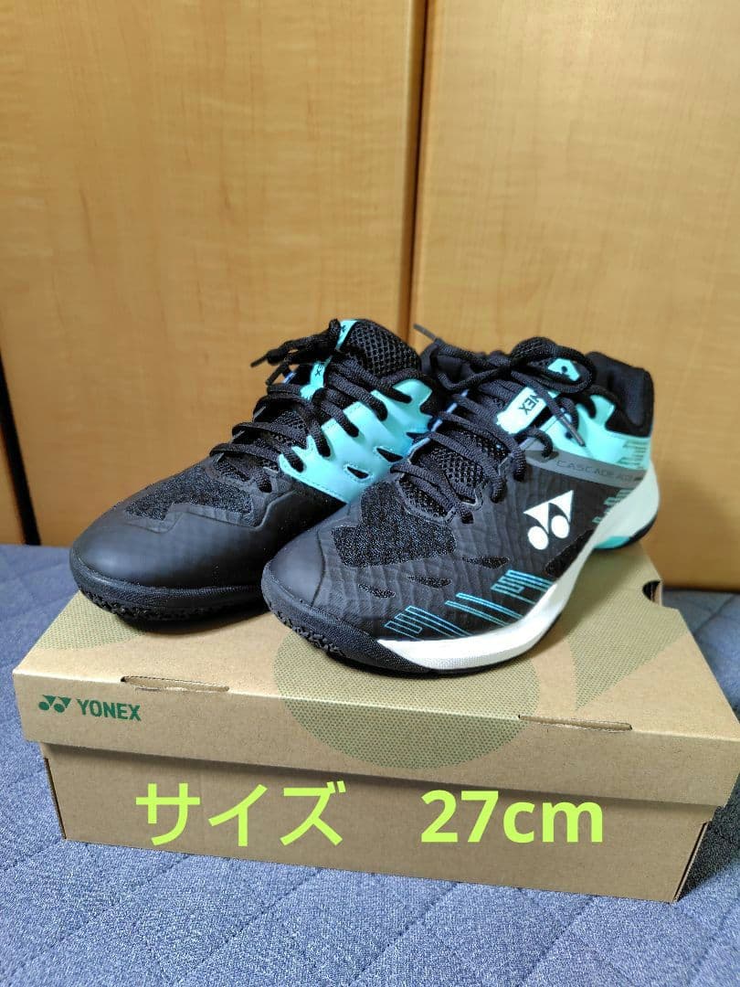 YONEX バドミントンシューズ ブラック/ターコイズ　27cm