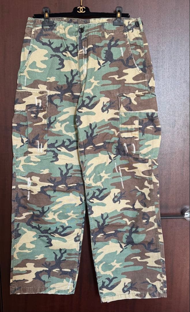個人装備 ERL camo cargo pants S