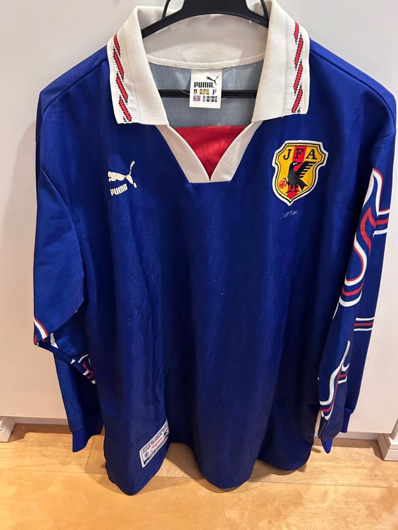 サッカー日本代表 1996-1997 PUMA製 炎　ユニフォーム　長袖　L