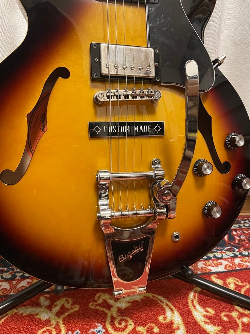 Epiphone ES-335 ビグスビー後付け