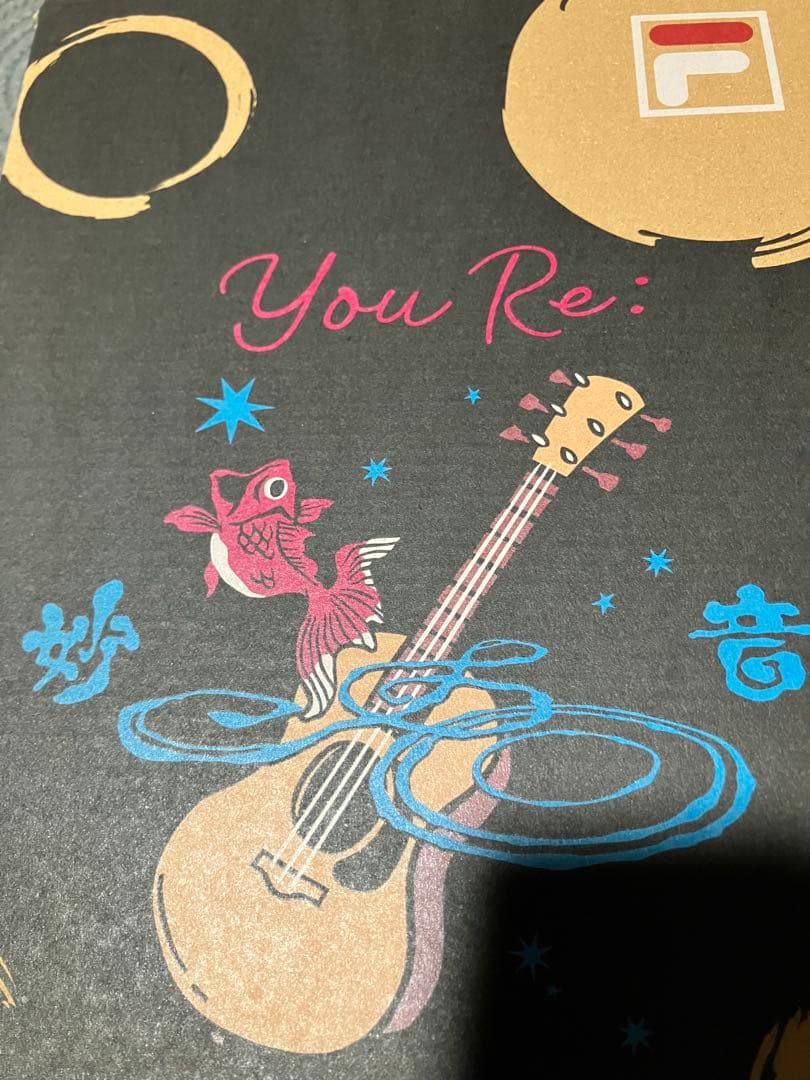 ア*ル様 優里✖︎FILAコラボスニーカー　23.5㎝　ブラック✖︎オレンジ