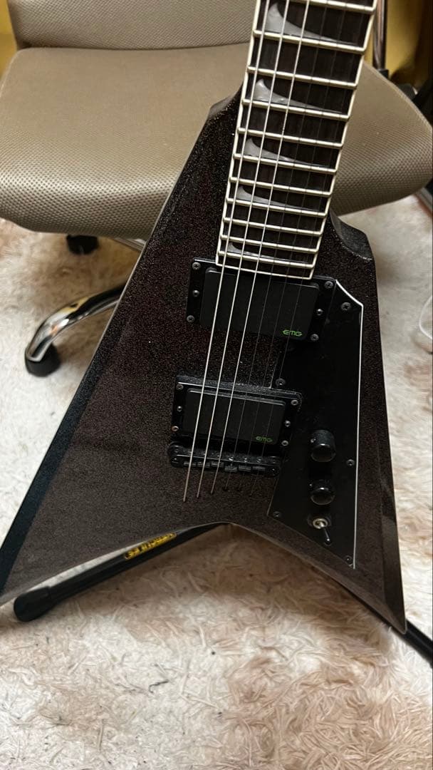 【美品】ESP LTD KH-V Black カーク・ハメット モデル