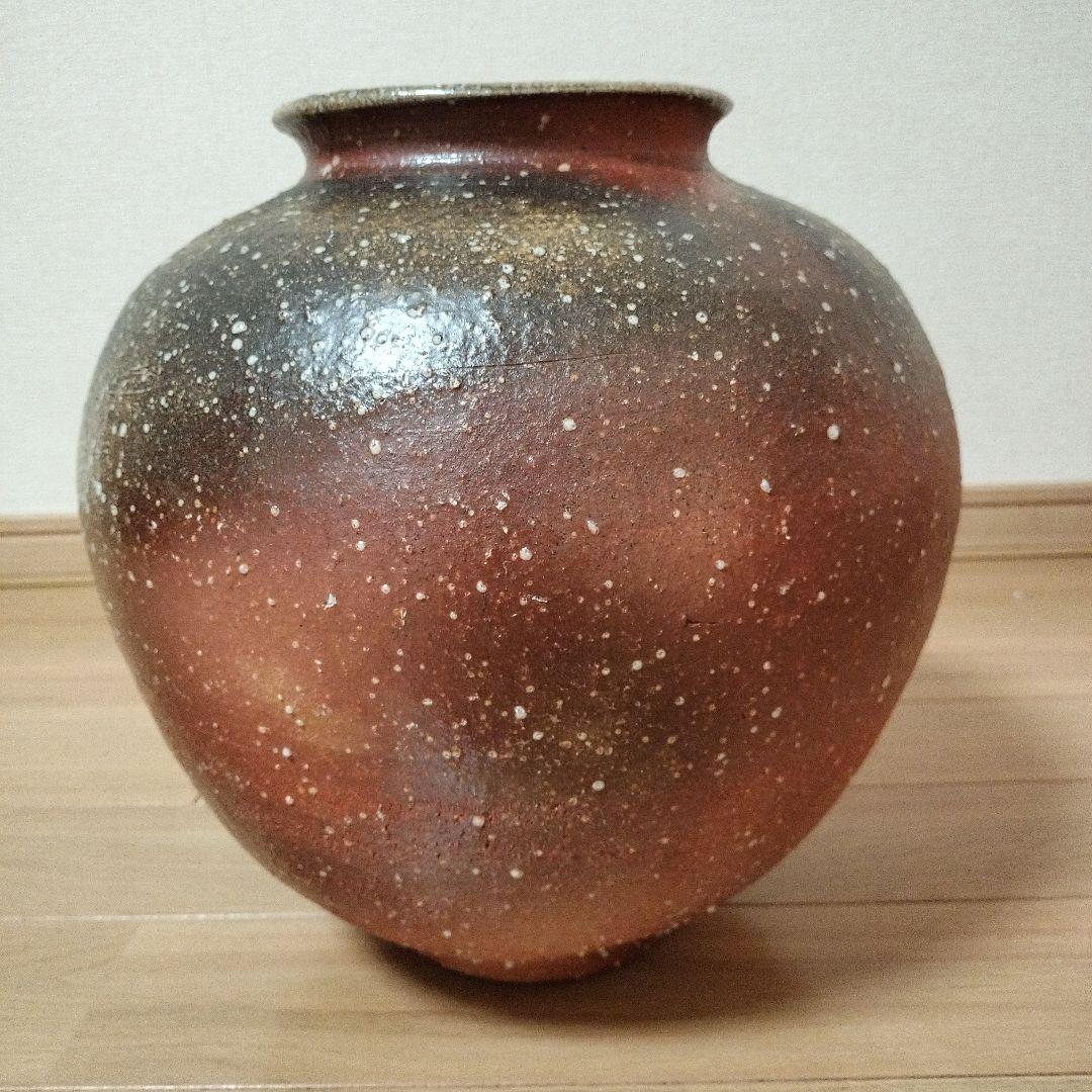 信楽焼【星野亨斉 造】 陶器・壺・花瓶 高30cm 直径30cm 6.1キロ特大