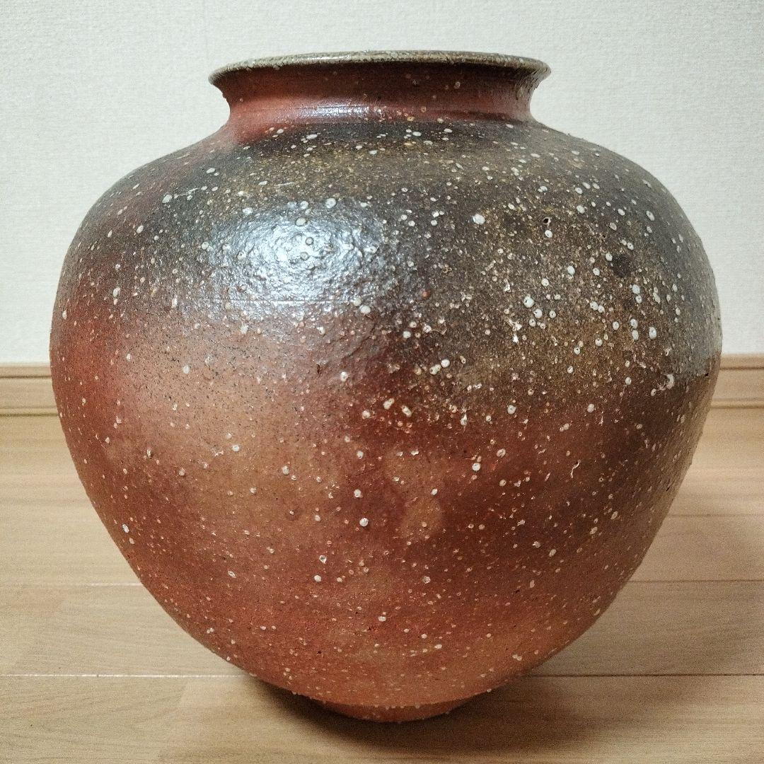 信楽焼【星野亨斉 造】 陶器・壺・花瓶 高30cm 直径30cm 6.1キロ特大