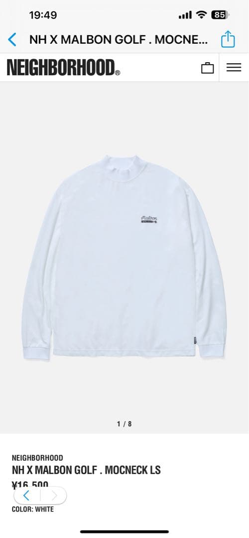 NEIGHBORHOOD×MALBON GOLF MOCKNECK LS 新品M