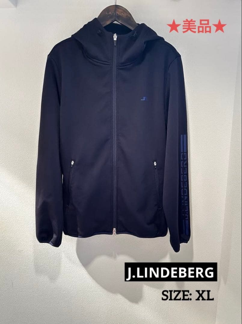 J.LINDEBERG 裏起毛 ジップパーカー ゴルフウェア メンズ XL