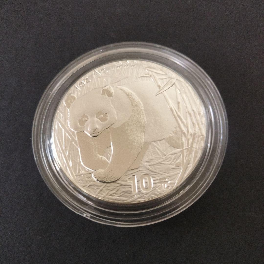 中国 パンダ 1oz 銀貨 2001年