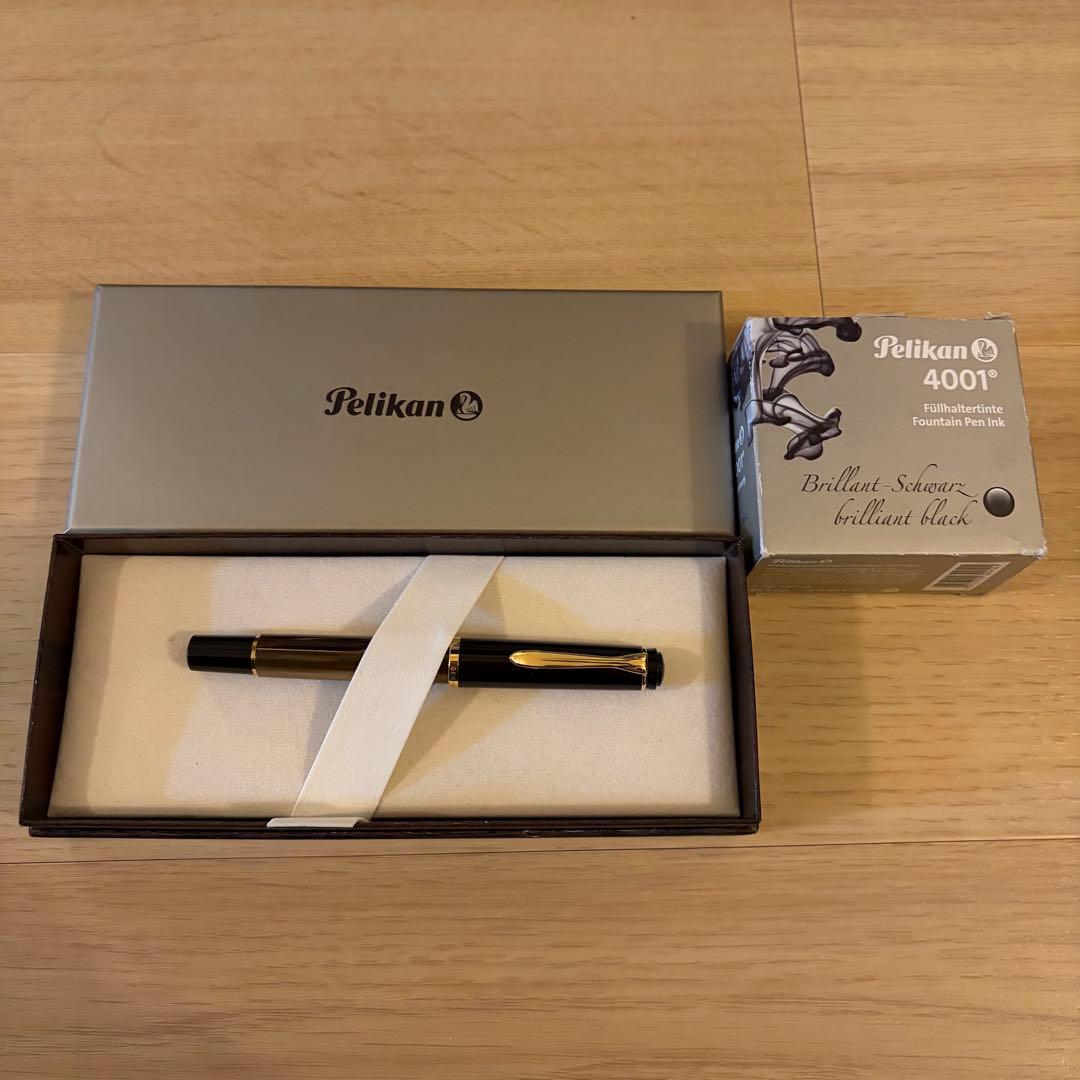 Pelikan マーブルBR FP M 万年筆 & 4001 インクセット
