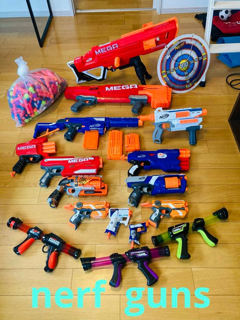 Nerf Mega トイガン セット 14点以上 弾丸ターゲット付き